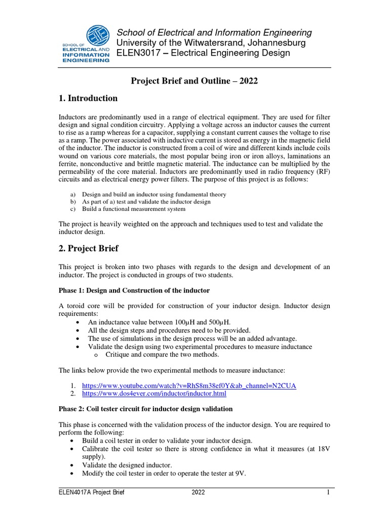 Inductor Design and Validation Project | PDF | Inductor | Inductance
