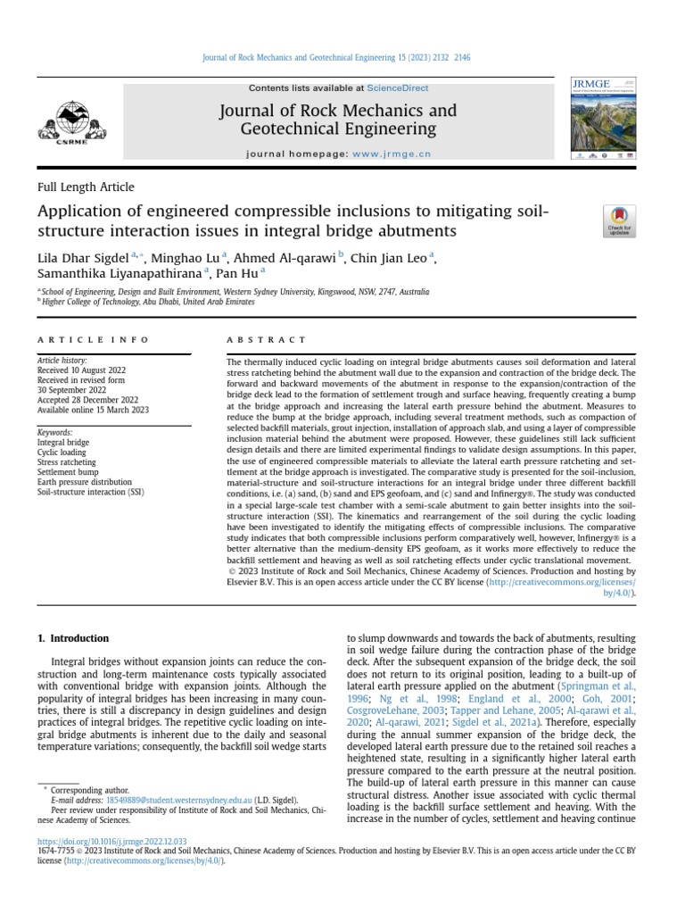 Application of Engineered Compressible Inclusions To Mitigating Soil Structure Interaction ...