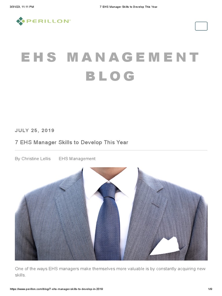 7 EHS Manager Skills to Develop This Year | PDF | Risk | Risk Management