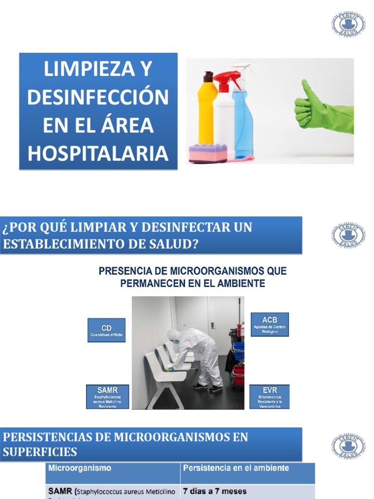 Limpieza y Desinfeccióndel Área Hospitalaria | PDF