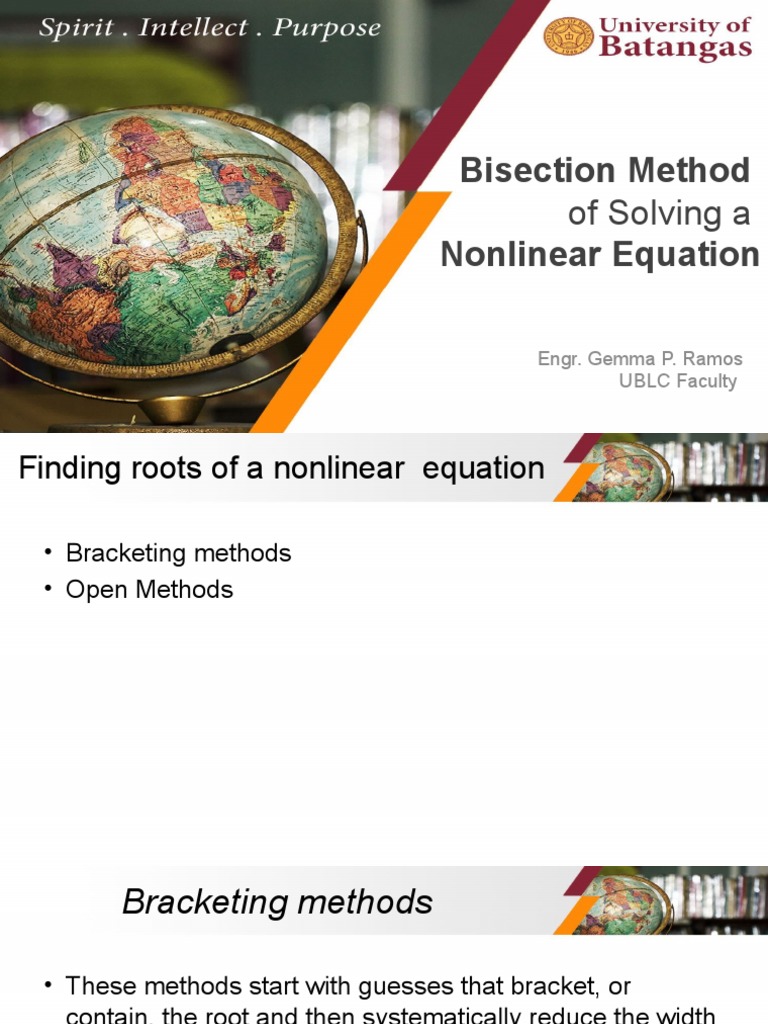 Advancedmath Bisection Method Pdf Applied Mathematics Algorithms