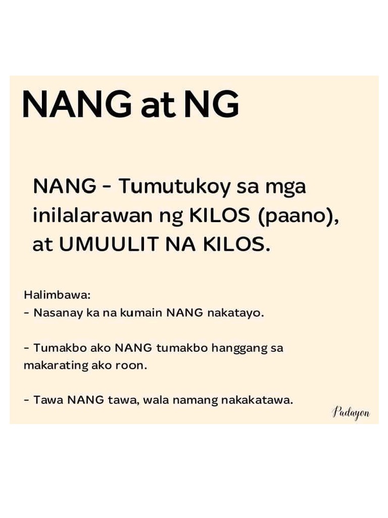nang at ng | PDF