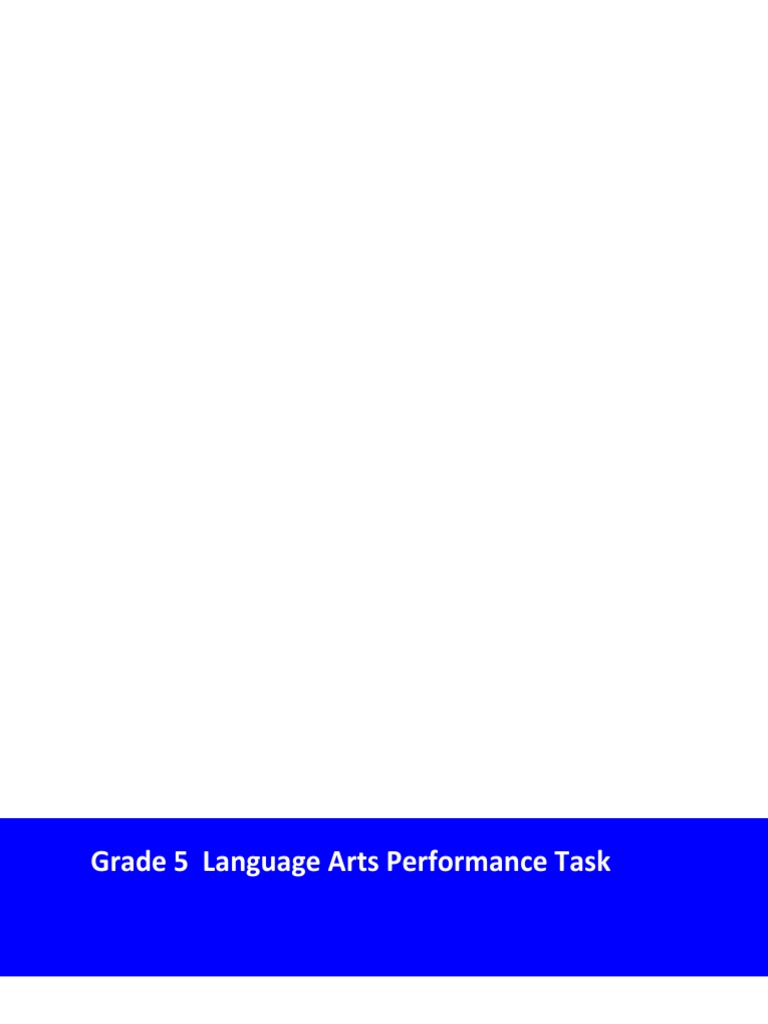 Pep Practice Grade 5 Language Arts Performance Task Booklet 2 1 | PDF