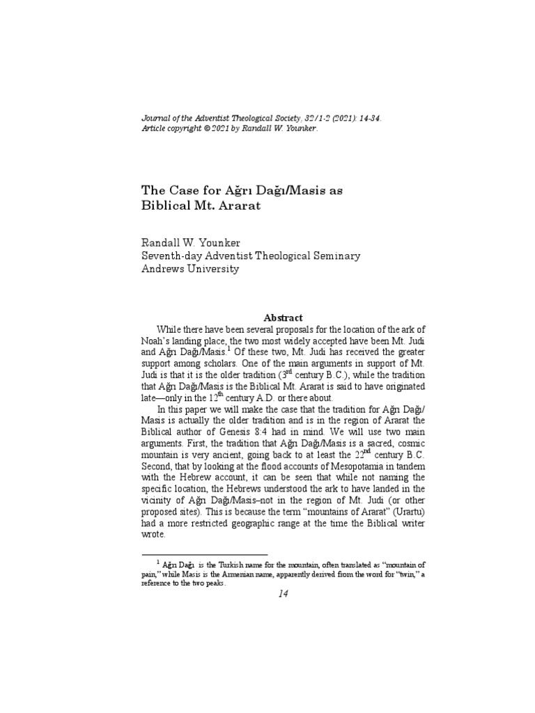 Masis As Biblical Mt. Ararat | PDF