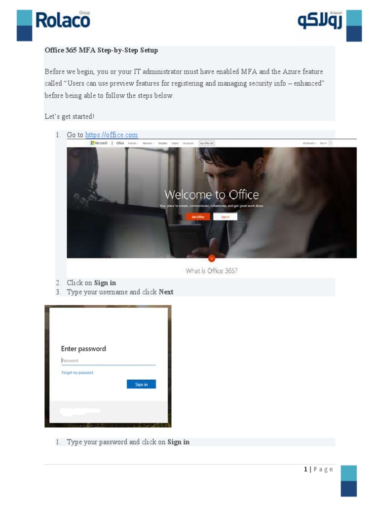 Office 365 MFA Step | PDF