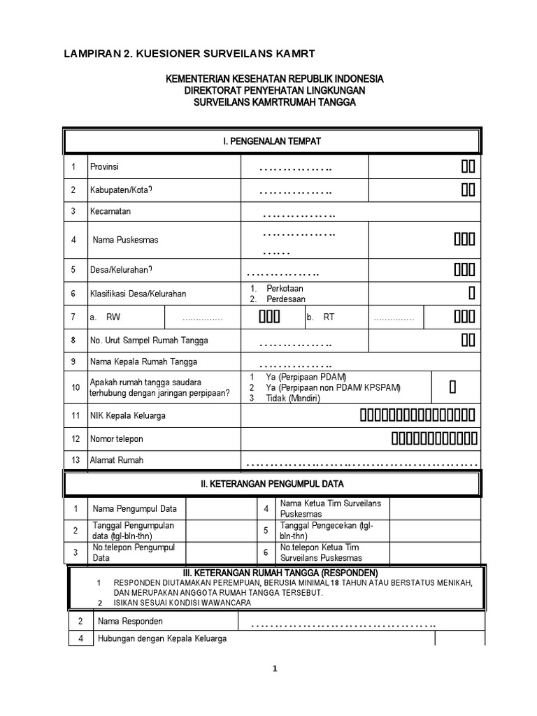 Lampiran Kuesioner Kamrt Final | PDF
