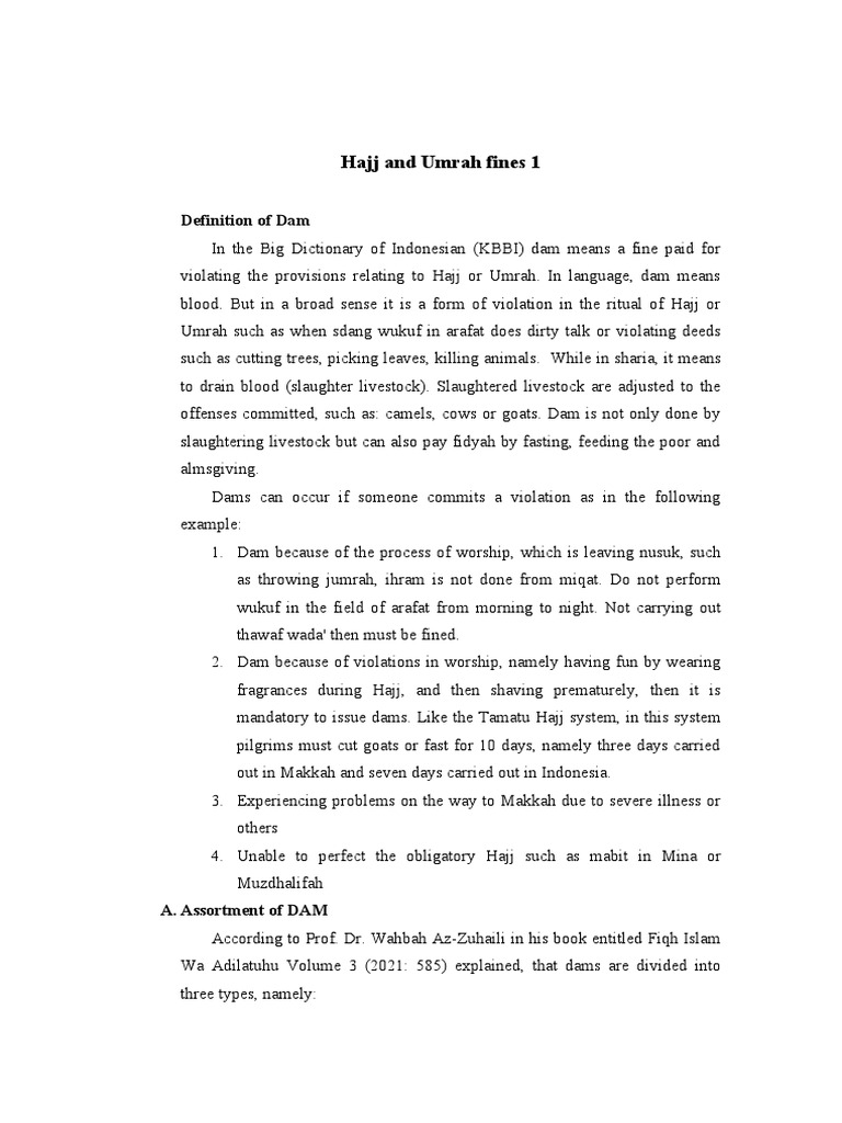 Lecture Note - Hajj and Umrah Fines 1 - Law | PDF