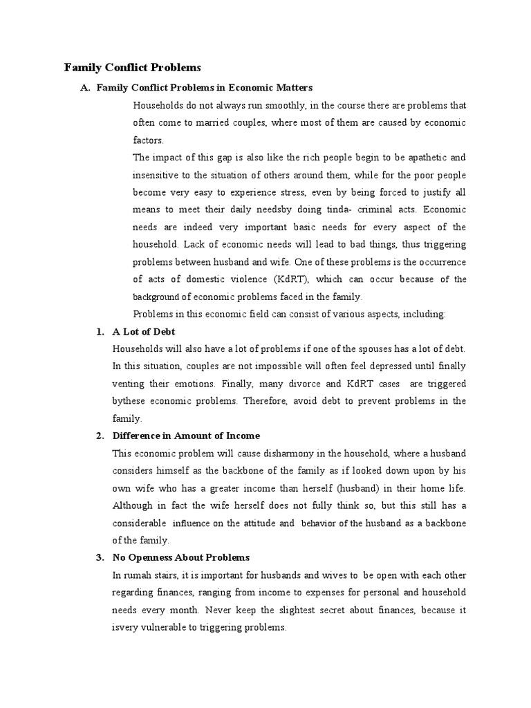 Lecture Notes - Family Conflict Problems - Law | PDF | Communication ...