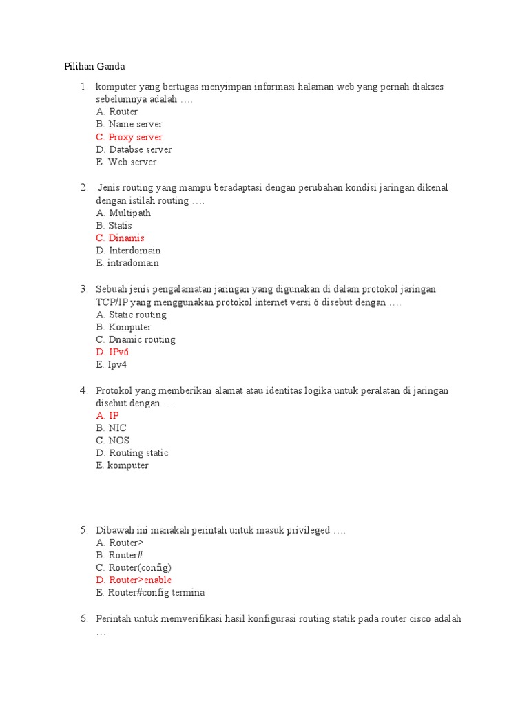 Soal Routing | PDF