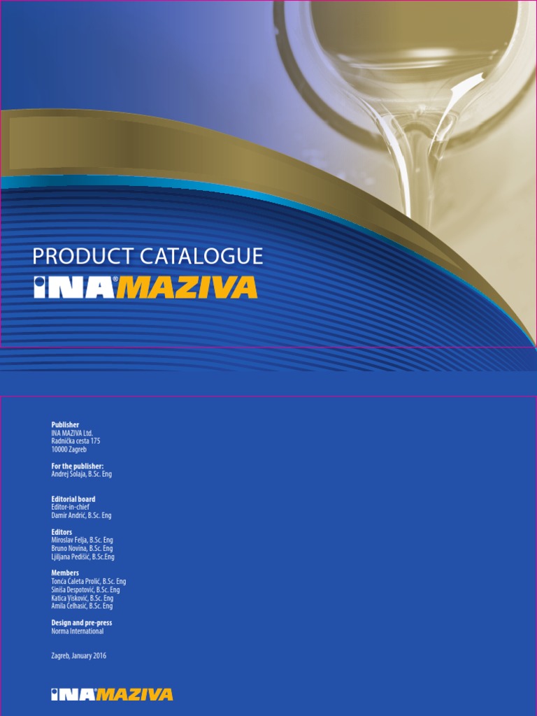 Ina Maziva Product Catalogue, en 01-2016 | PDF