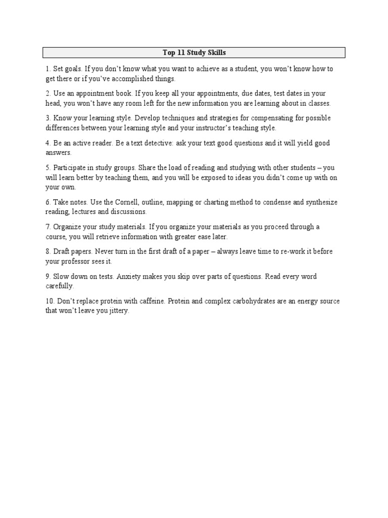 Study Skills | Download Free PDF | Study Skills Study Skills | Download Free PDF | Study Skills