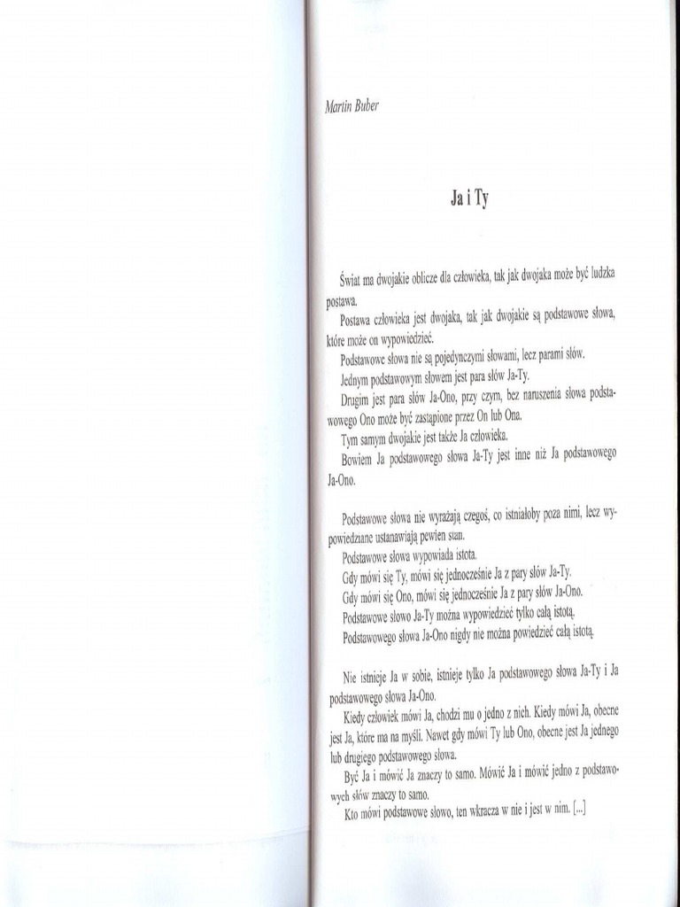 Buber - Ja I Ty | PDF