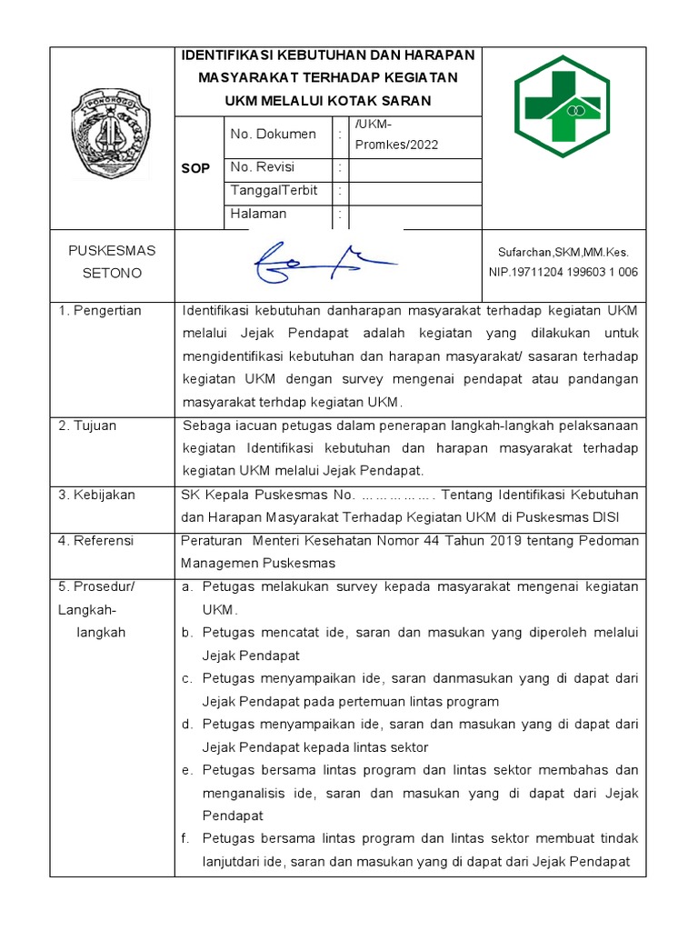 Sop Jejak Pendapat | PDF Sop Jejak Pendapat | PDF
