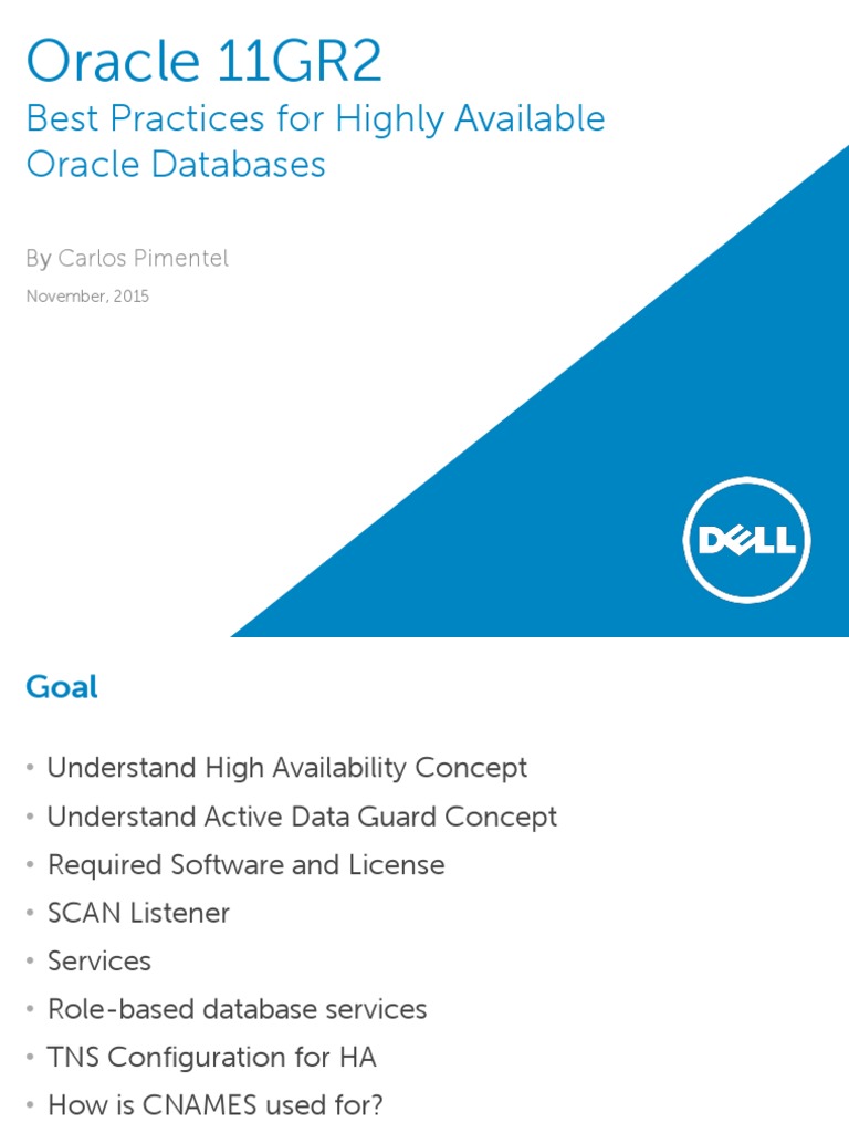 Oracle 11gR2 Best Practices v2 | PDF | Computer Engineering | Telecommunications