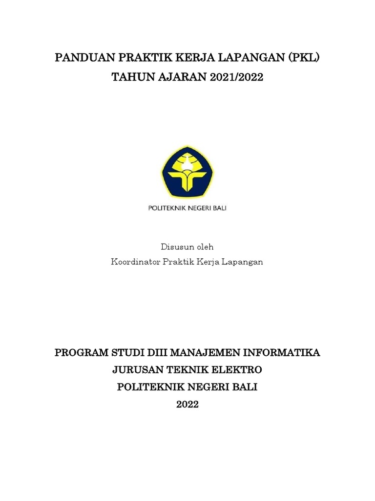 Panduan Praktik Kerja Lapangan Mi PNB | PDF