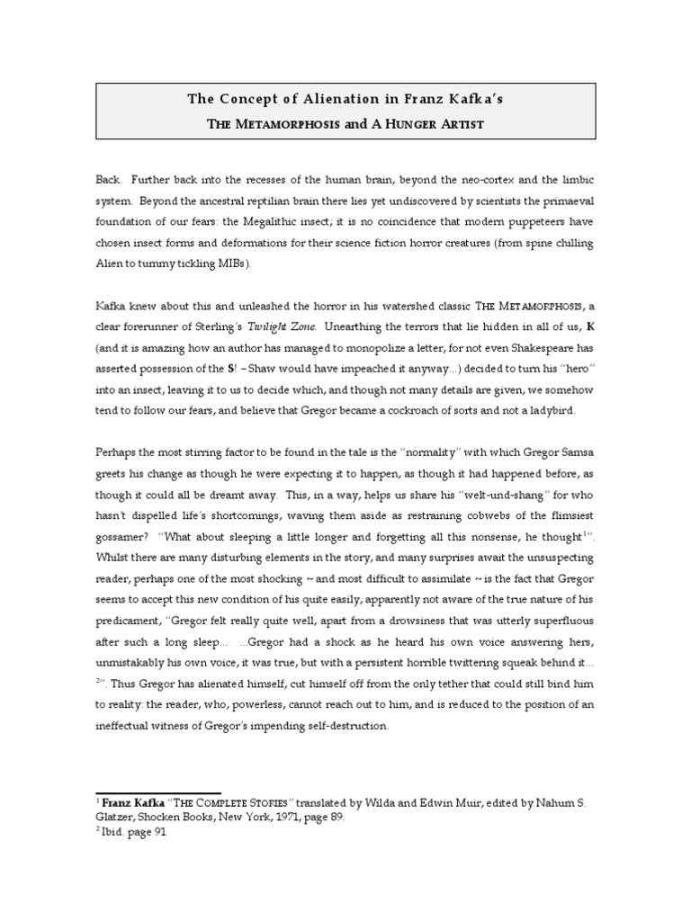 Essay On The Metamorphosis | PDF | The Metamorphosis