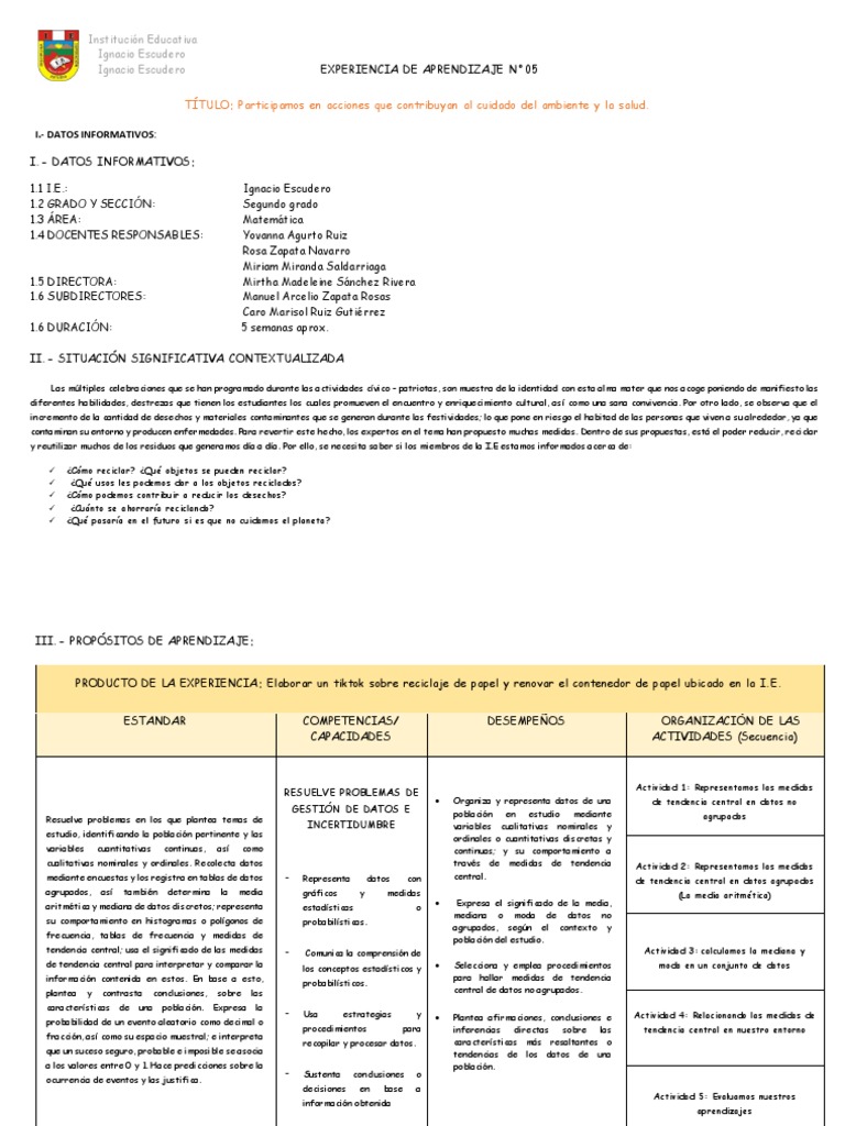 Eda 5 - Segundo | PDF