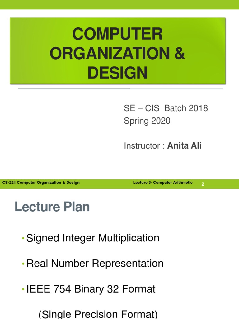 COD Lecture 3 - Students | PDF | Computers