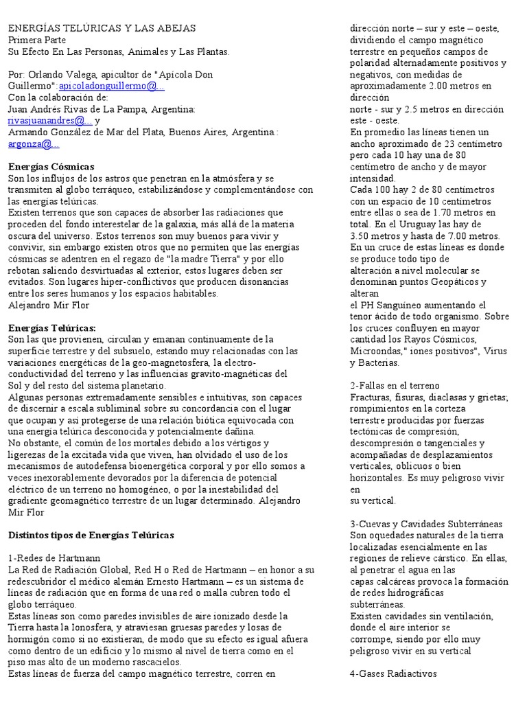 Energias Teluricas y Las Abejas | PDF