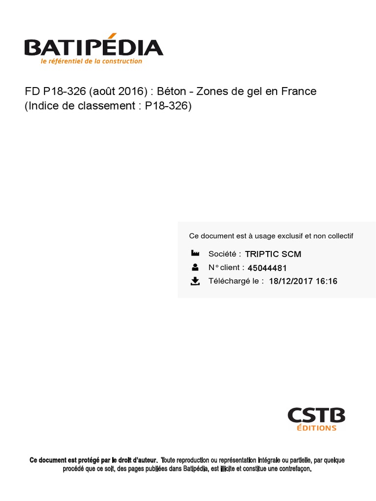 FD P 18-326 Hors Gel | PDF