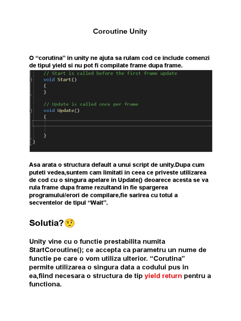 Coroutine Unity | PDF
