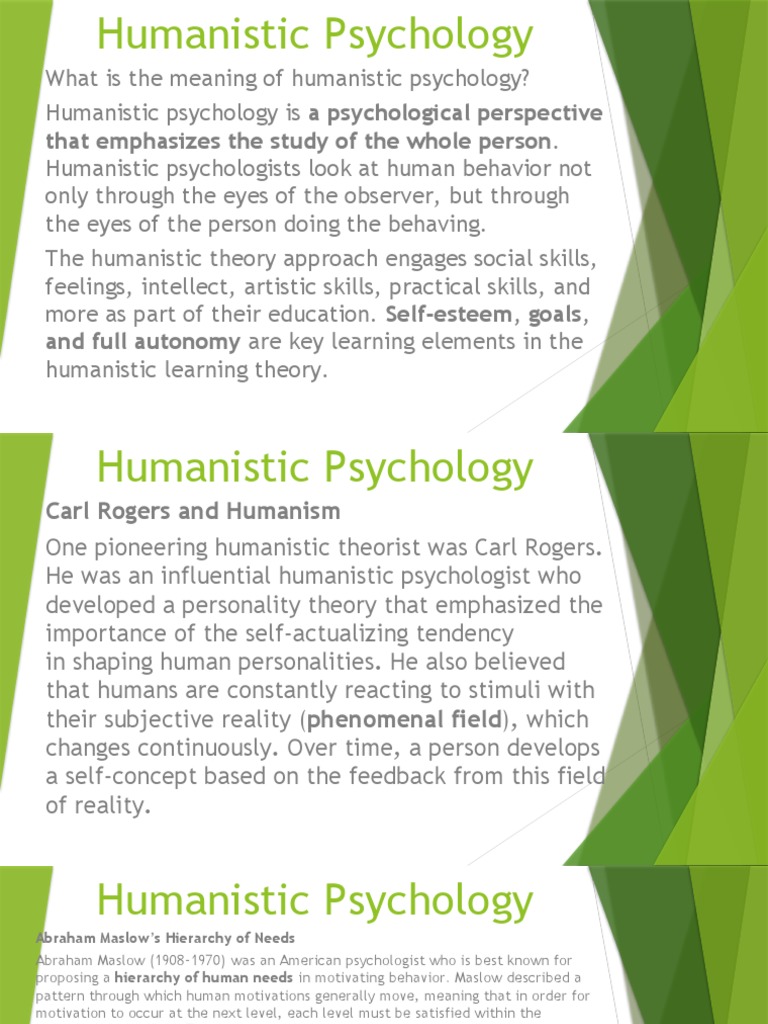 Humanistic Psychology | PDF | Constructivism (Philosophy Of Education ...