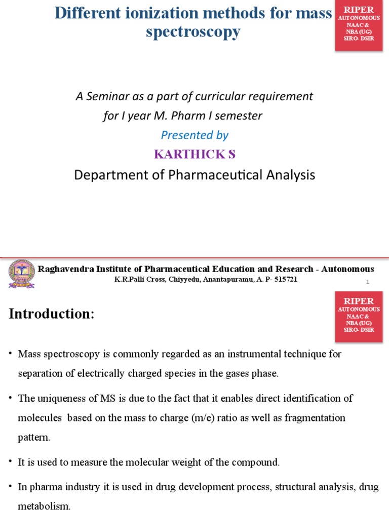 Mpat | PDF | Mass Spectrometry | Electrospray Ionization