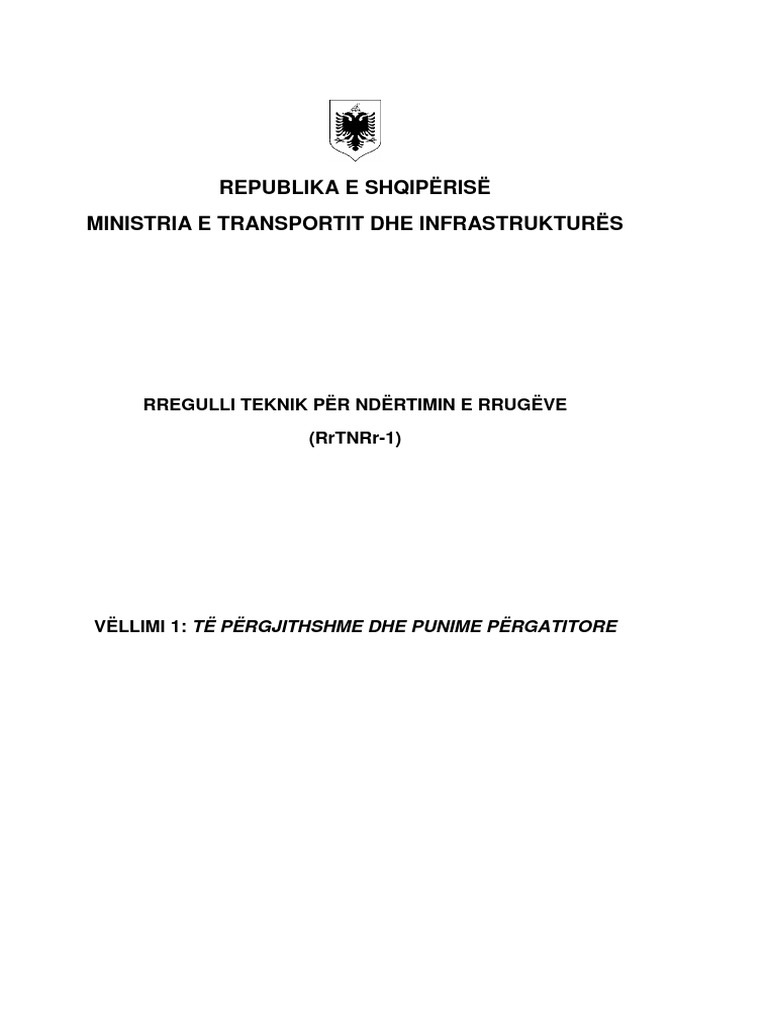 RRTNRR - Vellimi 1 - Te Pergjithshme Dhe Punime Pergatitore | PDF
