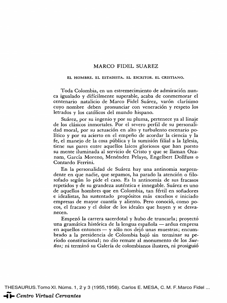 Libro Biografía Marco Fidel Suarez | PDF