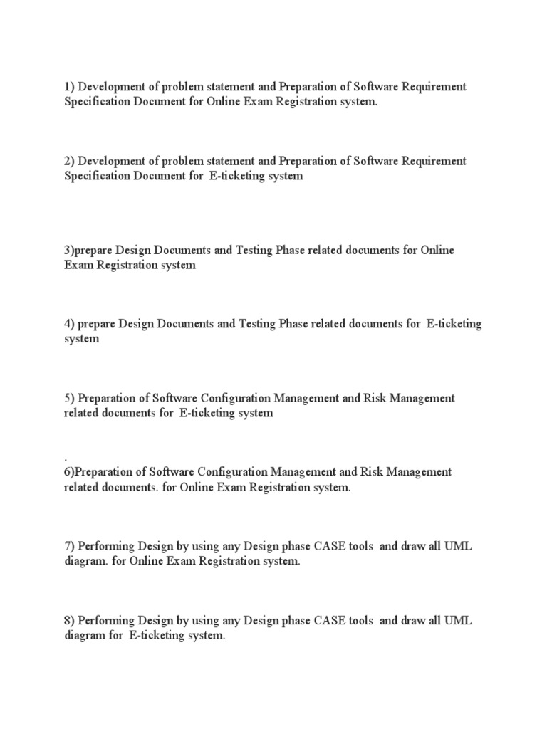 SE Lab Question Paper - External | PDF