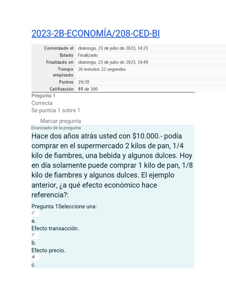 Examen3 Sup | PDF | Excedente económico | Oferta y demanda