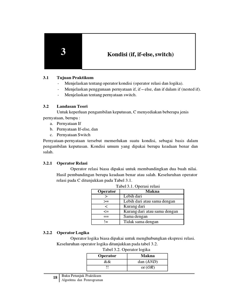 Arti dan Penggunaan Pernyataan If | PDF