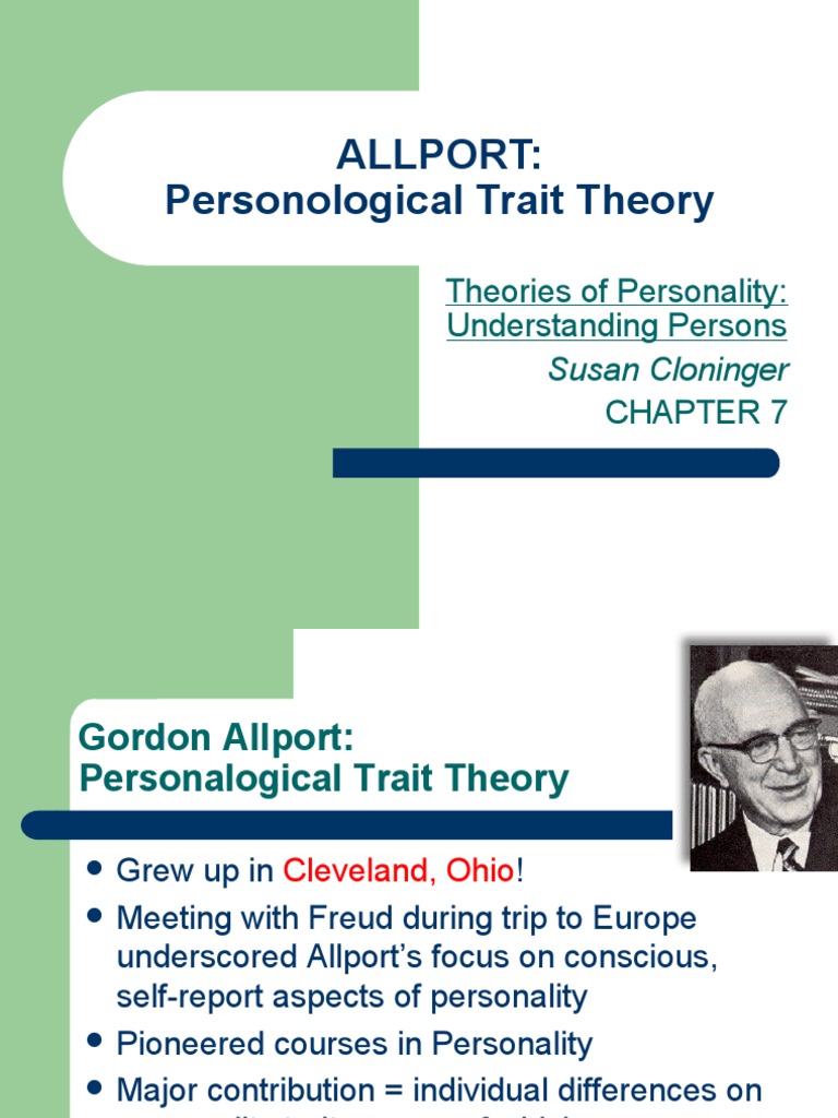 Allport | PDF | Self | Self Esteem