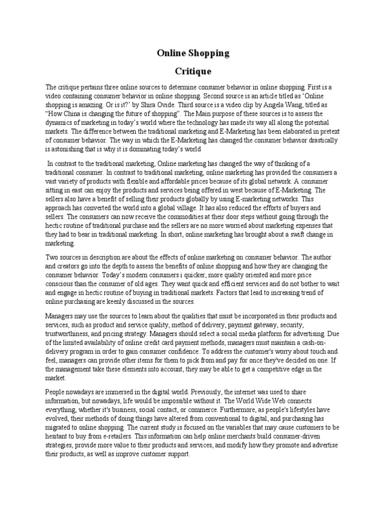 Online Shopping (Complete File) | PDF | Online Shopping | Consumer Behaviour