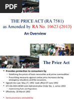 R.A. 7581 The Price Act As Ammended by Ra 10623 | PDF | Prices | Fine ...