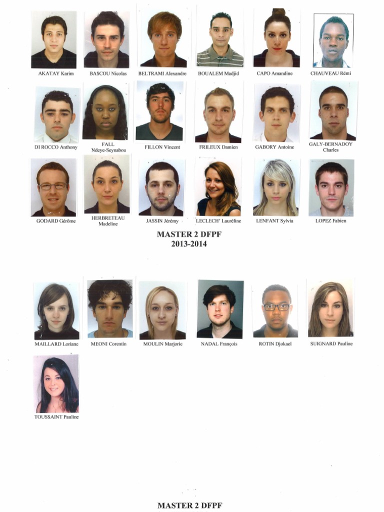 Trombinoscope M2 DFPF 2013 2014 | PDF