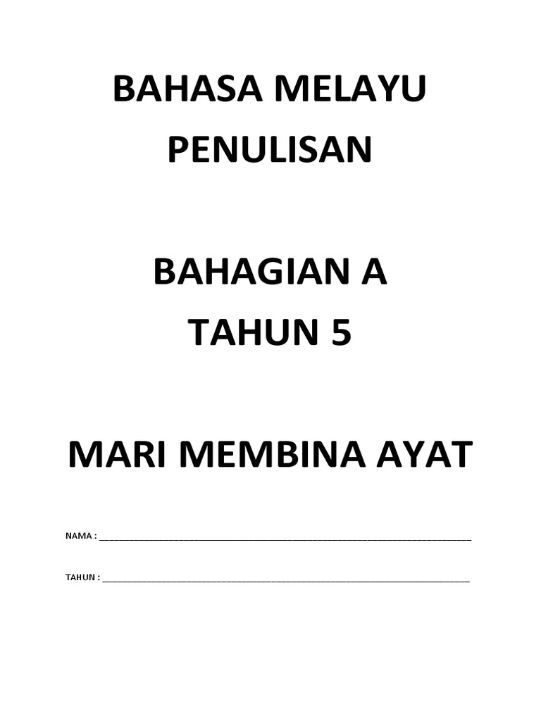 Bahasa Melayu Modul Minggu 2 Tahun 5 | PDF