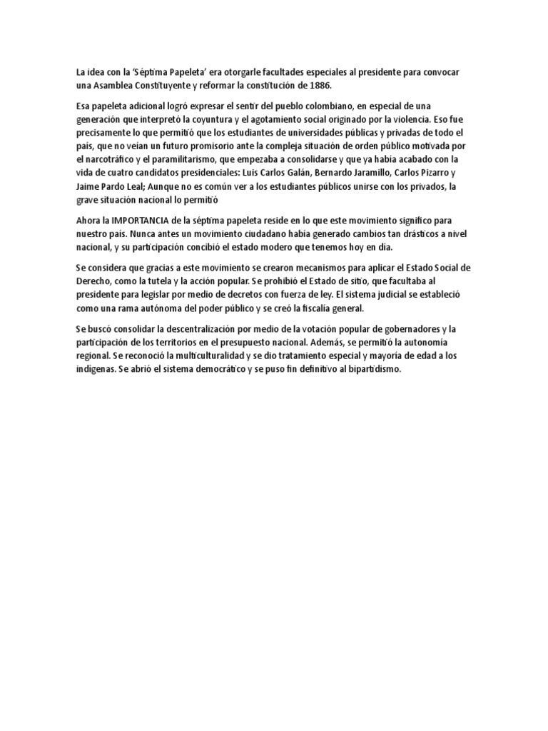 Septima Papeleta | PDF