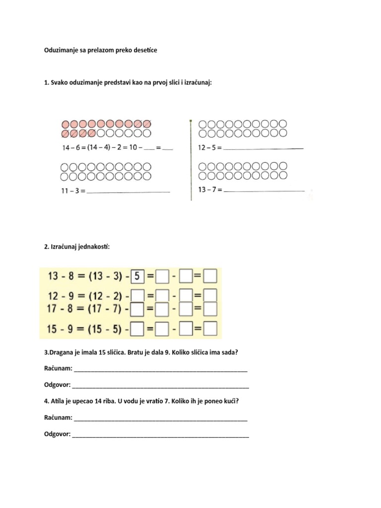 Nastavni Listici Matematka | PDF