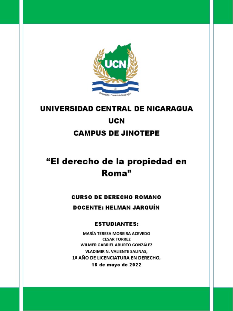 El Derecho de La Propiedad en Roma | PDF