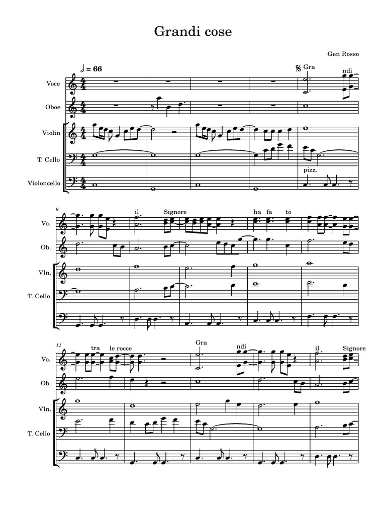 Grandi Cose | PDF | Music Technology | Continuous Pitch Instruments