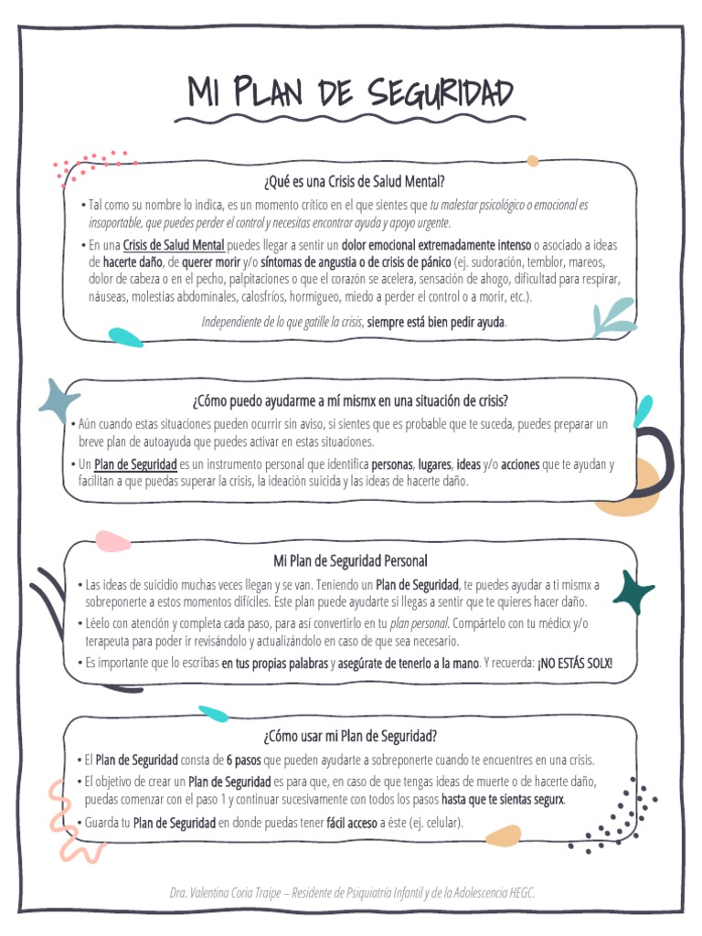 Plan de Seguridad en Crisis Mental | PDF