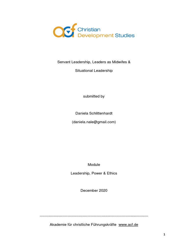 Servant, Midwives and Situational Leaderschip | PDF