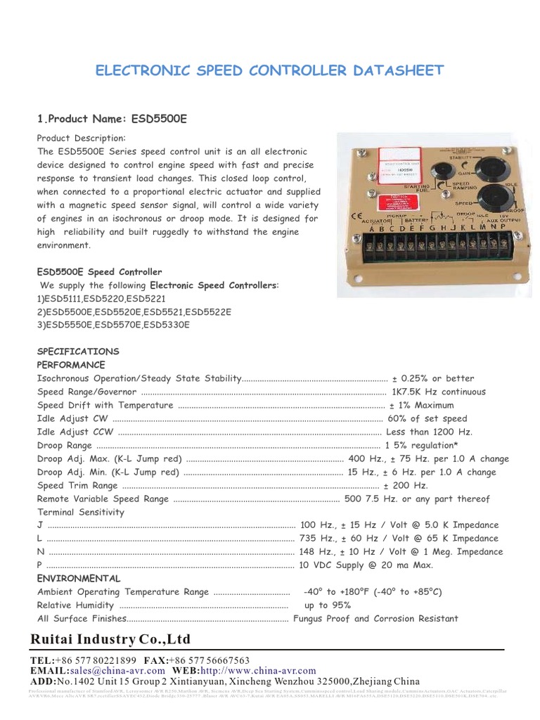 GAC Electronic Speed Controller | PDF | Technology & Engineering