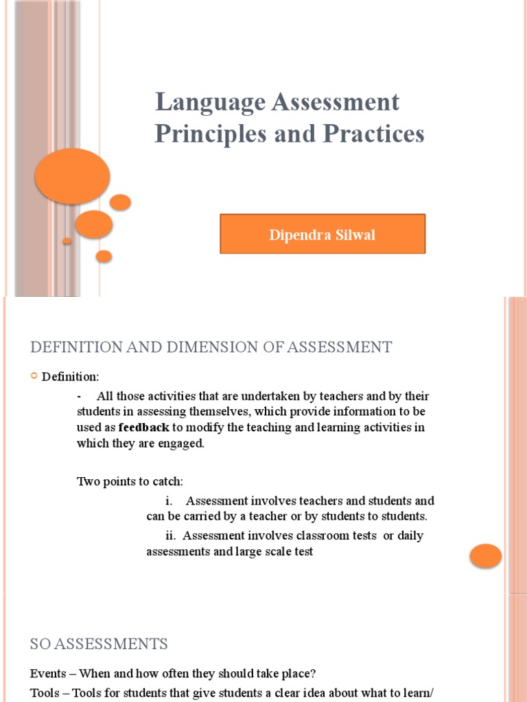 Assessment Presentation Pdf