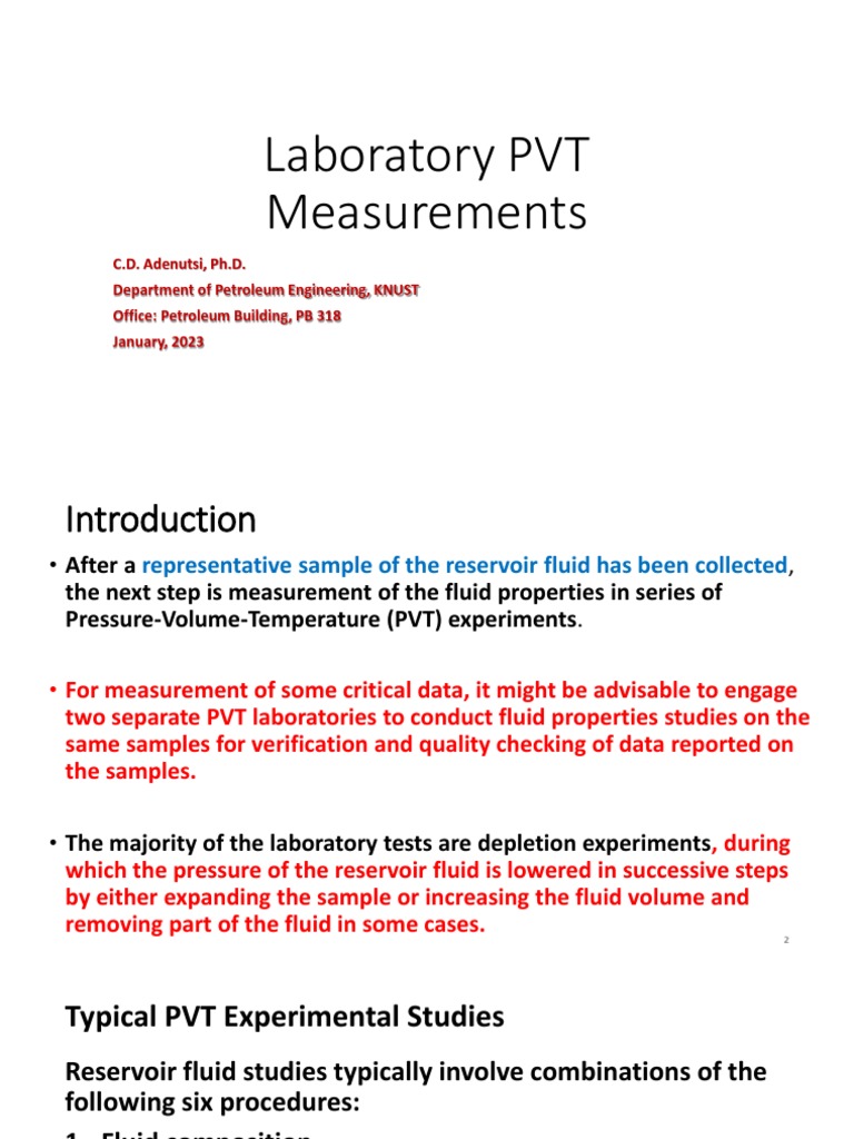 Reservoir Fluid PVT Analysis | PDF | Petroleum Reservoir | Gases