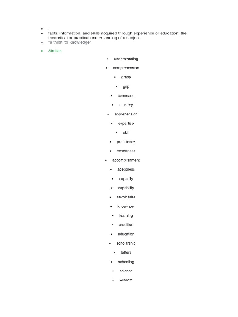 Knowing RDS | PDF | Knowledge | Experience