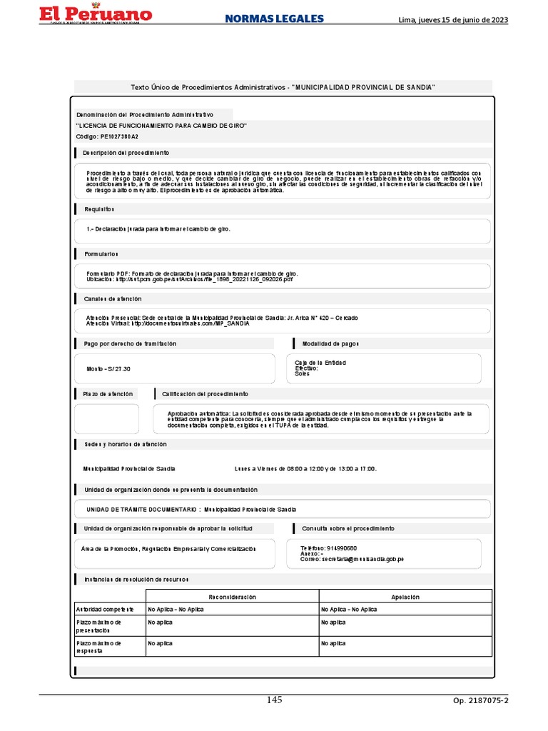 Tupa MPS | PDF | Apelación | Gobierno local