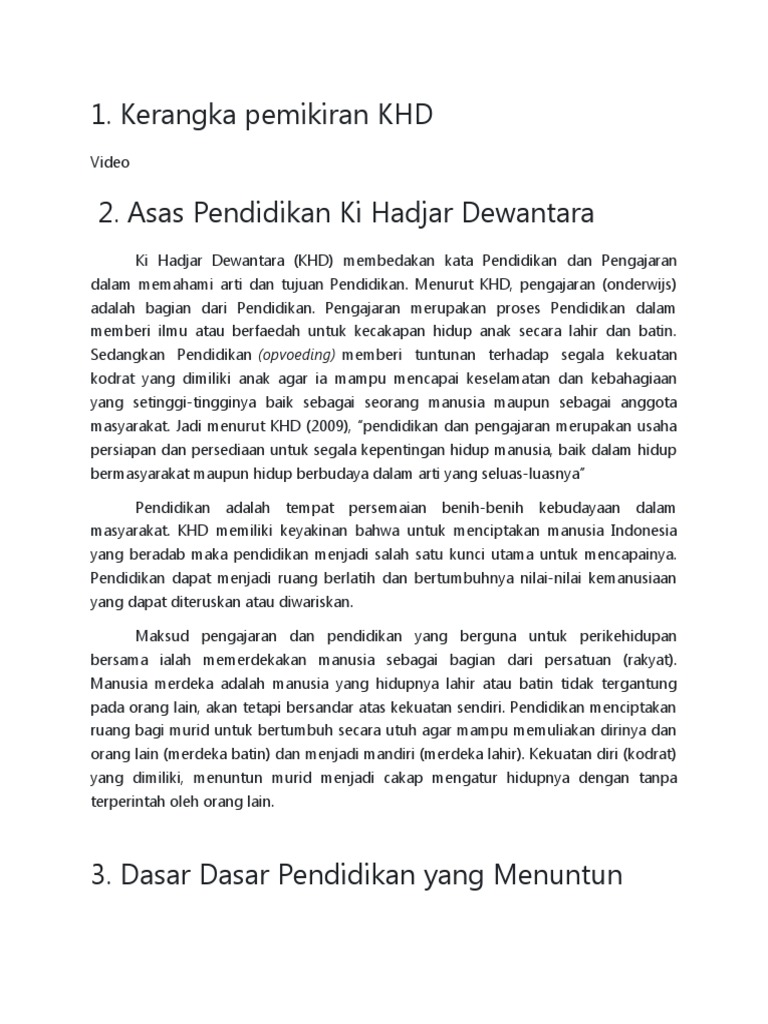 Kerangka Pemikiran KHD | PDF