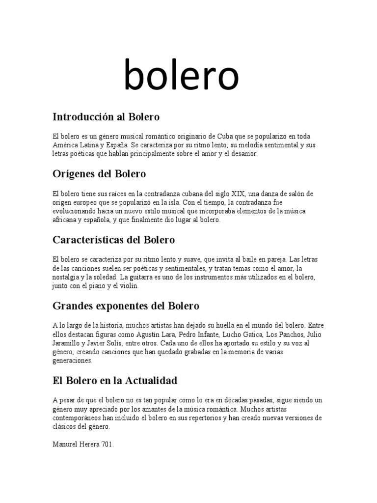 Bolero | PDF